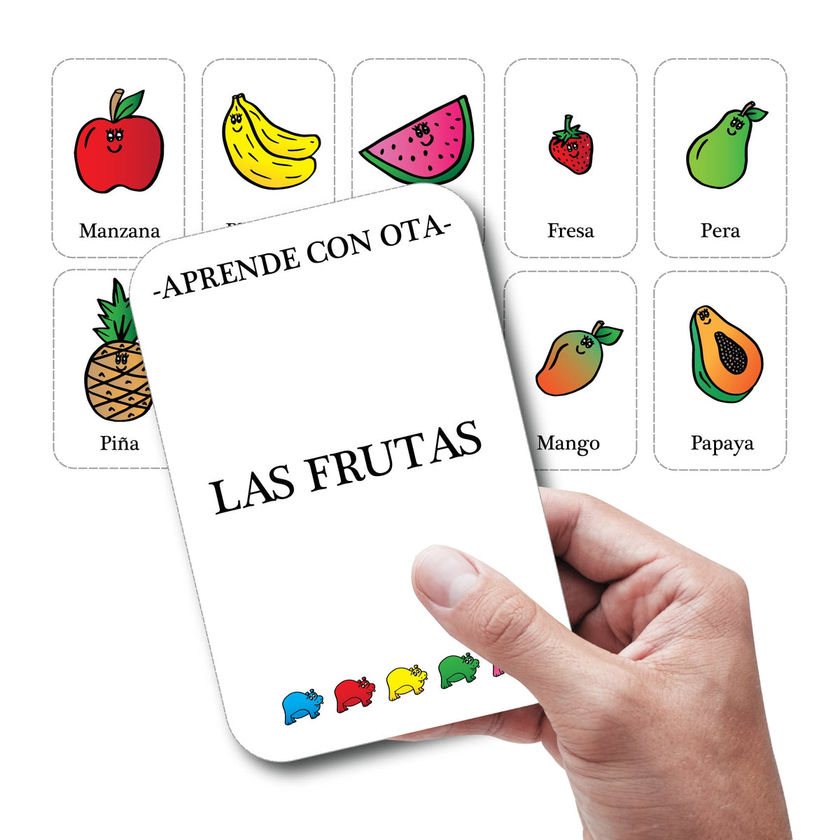 FLASHCARDS DE LAS FRUTAS – otaelhipopotamoshop
